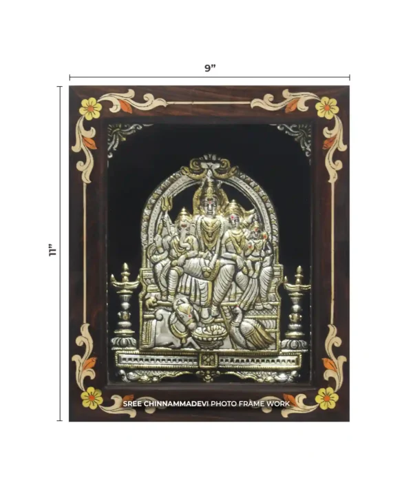 Eshwara Family Arch Antique _ 9 x 11 – Sree Chinnamadevi Photo Frame Works
